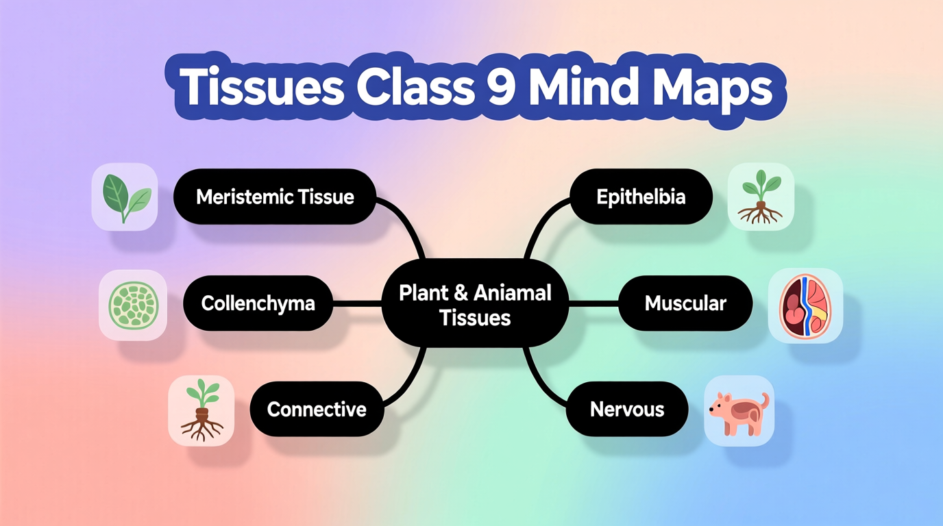 Tissues class 9 Mind Maps, Topic Wise And Memorable