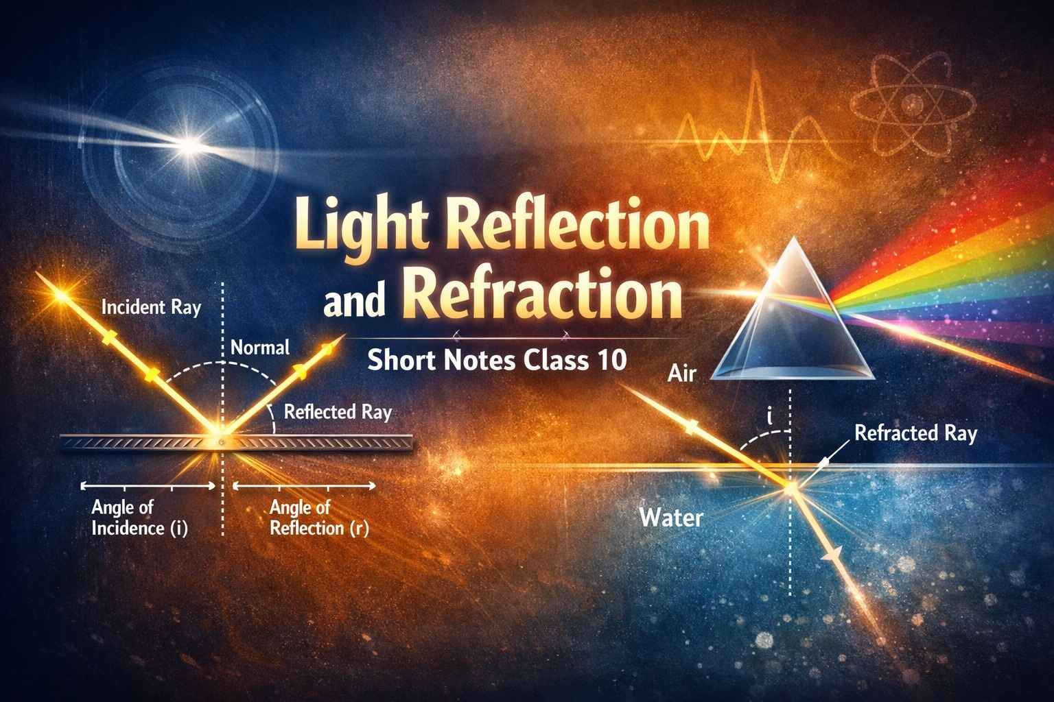 MCQs Light Reflection And Refraction Class 10 [Quiz Format], Important ...