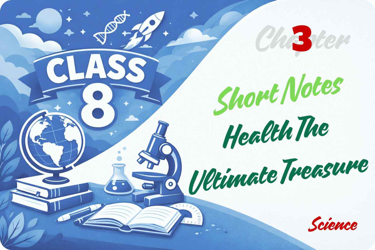 [New Book] Health The Ultimate Treasure Short Notes Class 8 Chapter 3