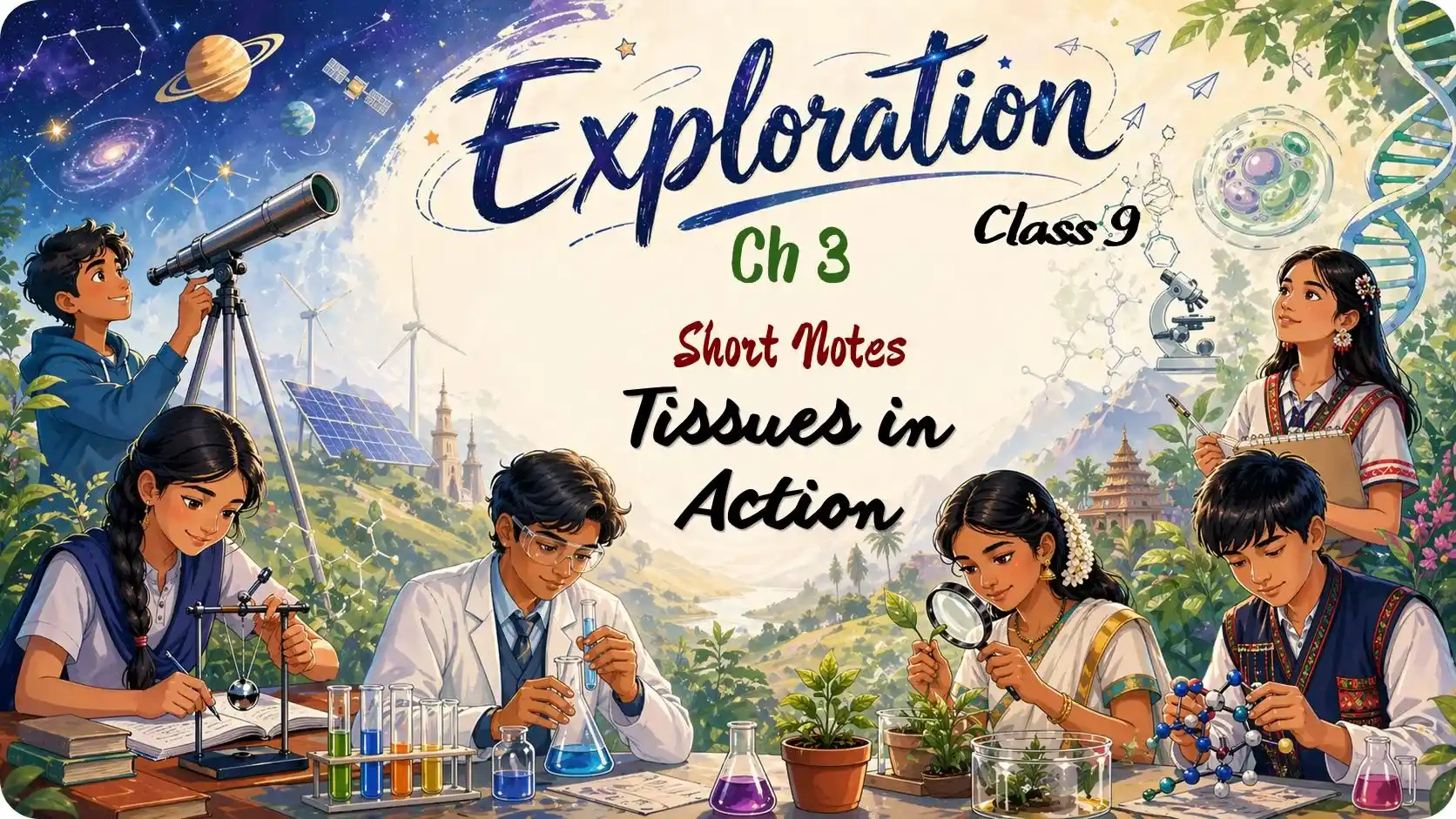 [Exploration] Notes: Tissues in Action Ch 3 Class 9| Easy To Read!
